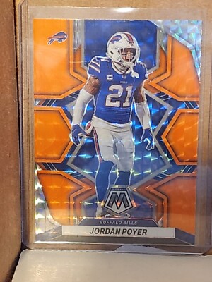 Jordan Poyer 2022 Prizm Orange Reactive Mosaic Prizm Card Buffalo Bills ...