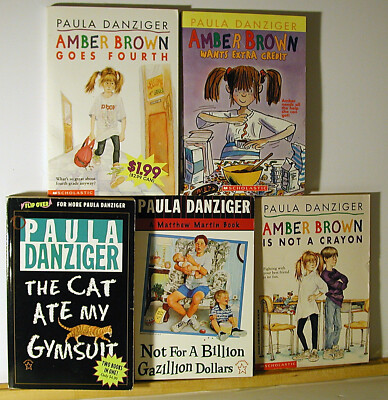 Lot of 5 PB books by Paula Danziger = 3 Amber Brown + 2/1 bk inc Bat In ...
