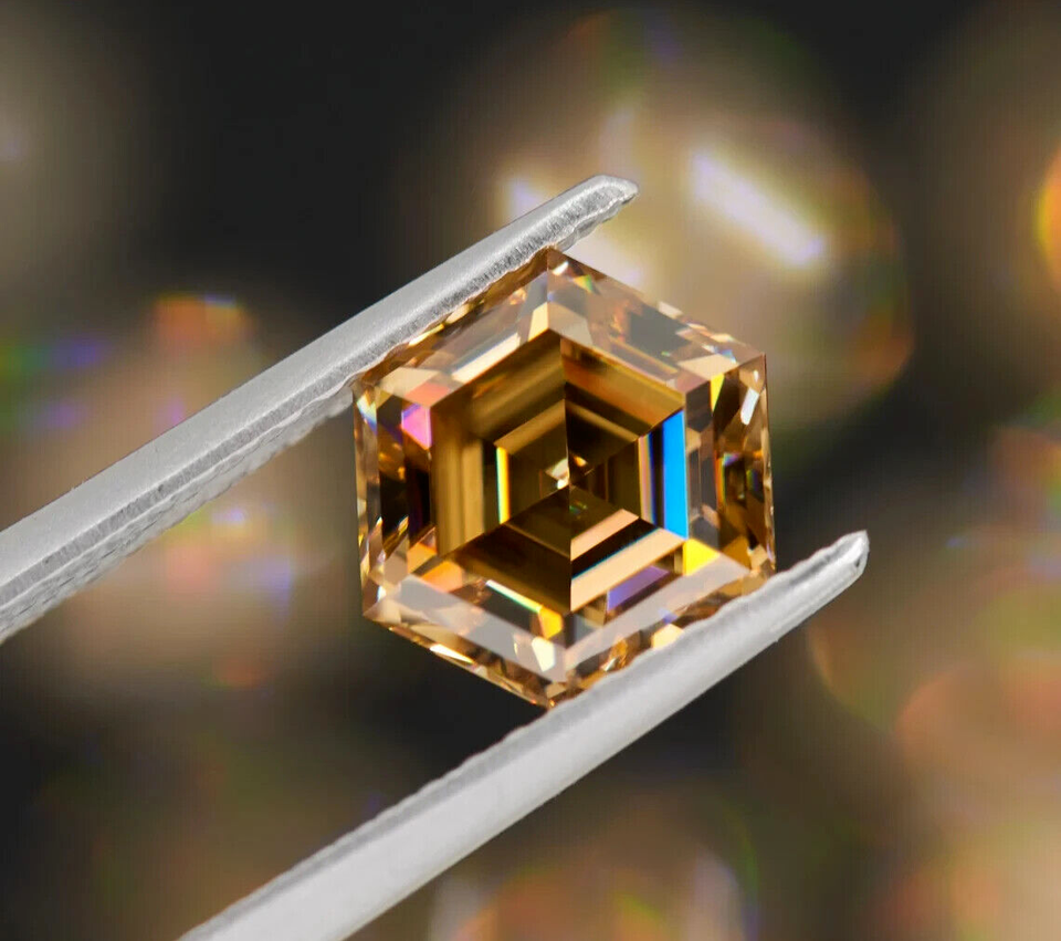 2.00 Crt Gold Color Octagon Shape Diamond Loose Gemstone Excellent Cut ...