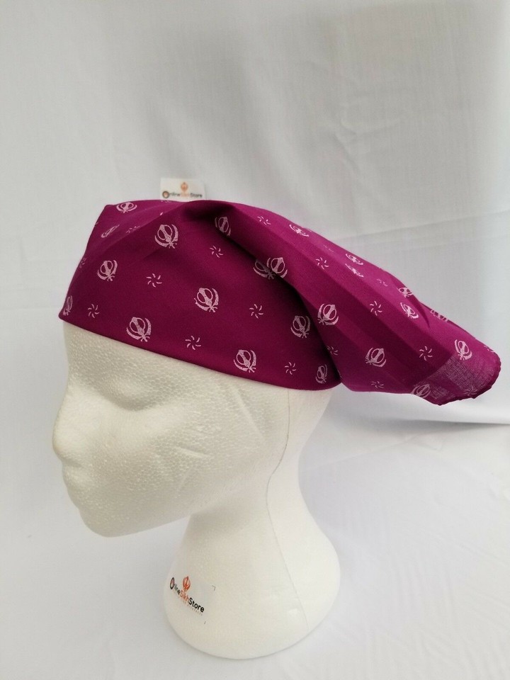 Sikh Punjabi PURPL Khalsa Khandas bandana Head Wrap Gear Rumal ...