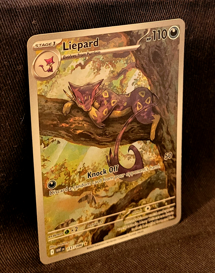 Liepard 137/086 IR Illustration Rare Pokemon Black Bolt White Flare ...