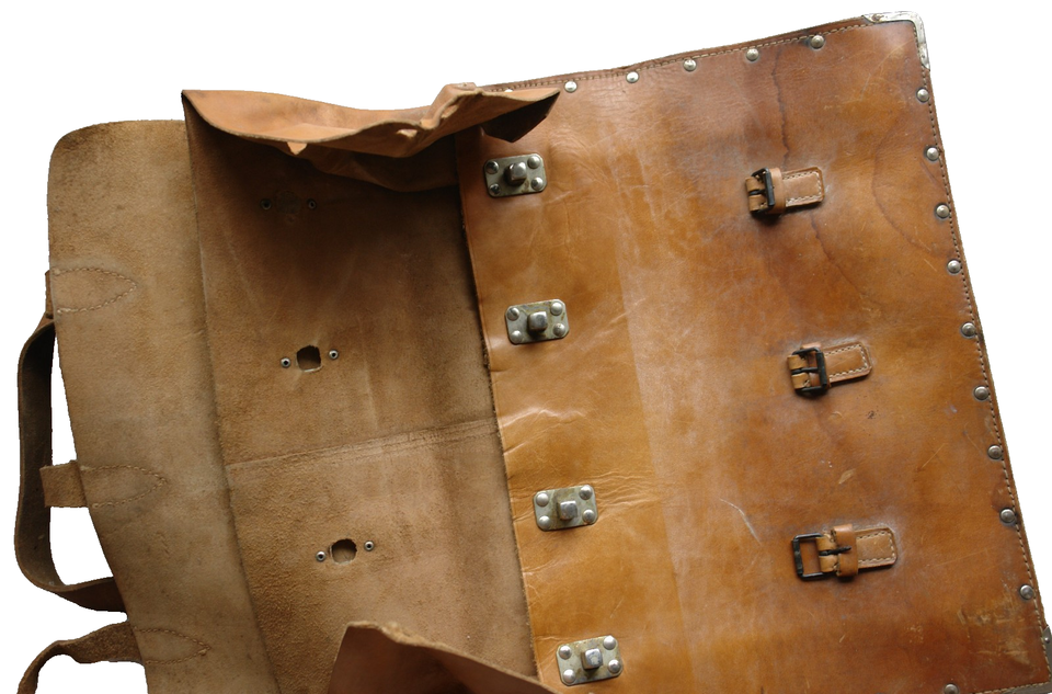 WWII German Military Postal Leather Bag - Authentic Vintage Satchel ...