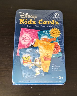 New Disney Kidz Cardz Jumbo Cards Tin Go Fish Nemo Crazy 8s Pooh War ...