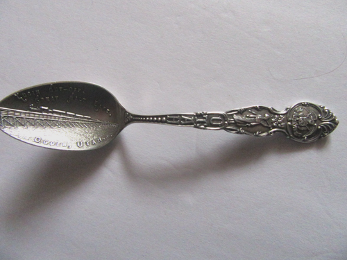 Shepard Utah Handle 5 1/8" Sterling Souvenir Spoon Lucin Cut-off Great ...