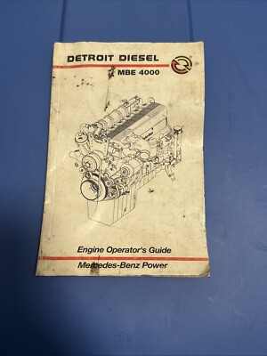 2005 Detroit Diesel MBE 4000 Engine Operators Guide Manual | eBay