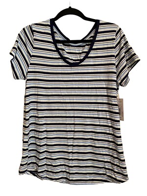 ANA blue striped top size L NEW | eBay