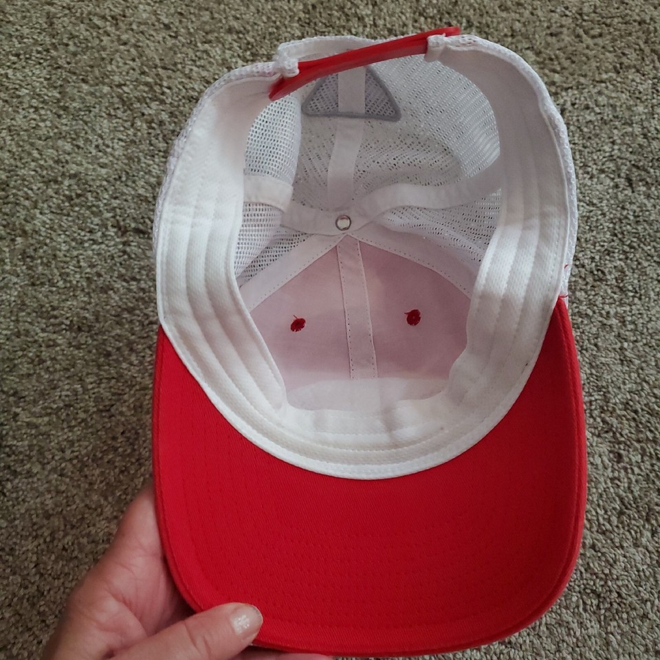 Columbia First One The Water Baseball Hat Mesh Red White PFG hat ...