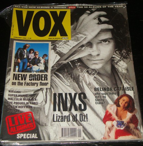 VOX magazine 1992, Michael Hutchence, Belinda Carlisle, New Order ...