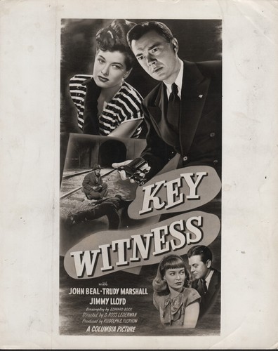 Key Witness (1947) 8x10 black & white movie photo #adart repro | eBay