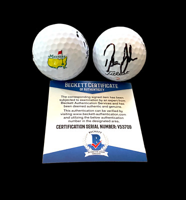 DUSTIN JOHNSON SIGNED MASTERS GOLF BALL AUTHENTIC AUTOGRAPH BAS BECKETT ...