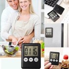 Electronic Digital Timer Kitchen Countdown Clock Stopwatch Small Cookin ...