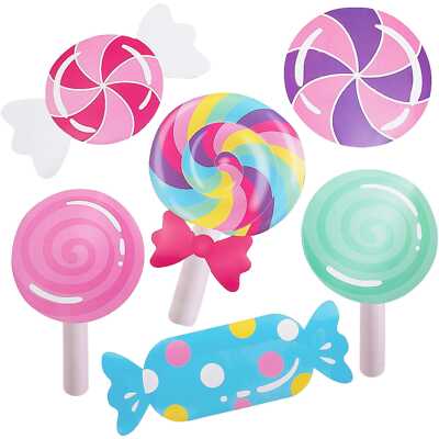 Candy World Party Cutouts Cardboard Wall Decorations Candy Shoppe Pack ...