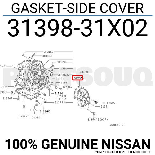 3139831X02 Genuine Nissan GASKET-SIDE COVER 31398-31X02 | eBay