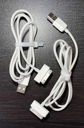 2x Apple OEM 30-Pin to USB Charging Cables – Genuine Apple – Very Good ...