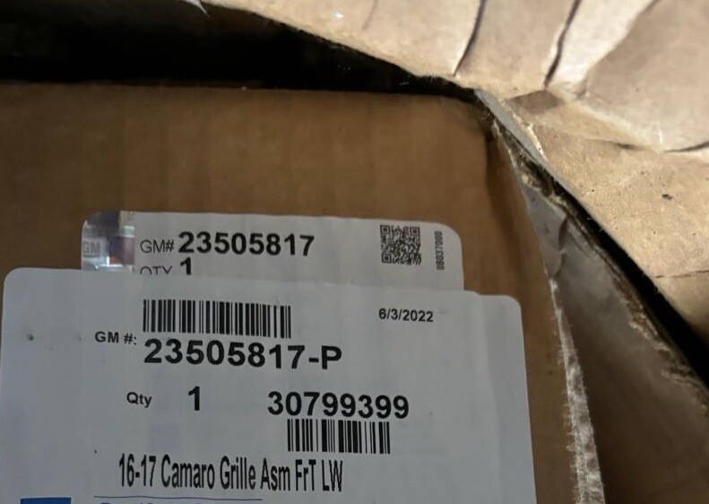 2016-2018 Chevrolet Camaro SS Front Lower Grille OEM NEW 23505817 | eBay