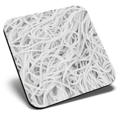 Square Single Coaster bw - Awesome Spaghetti Pasta Food Italian #40947 ...