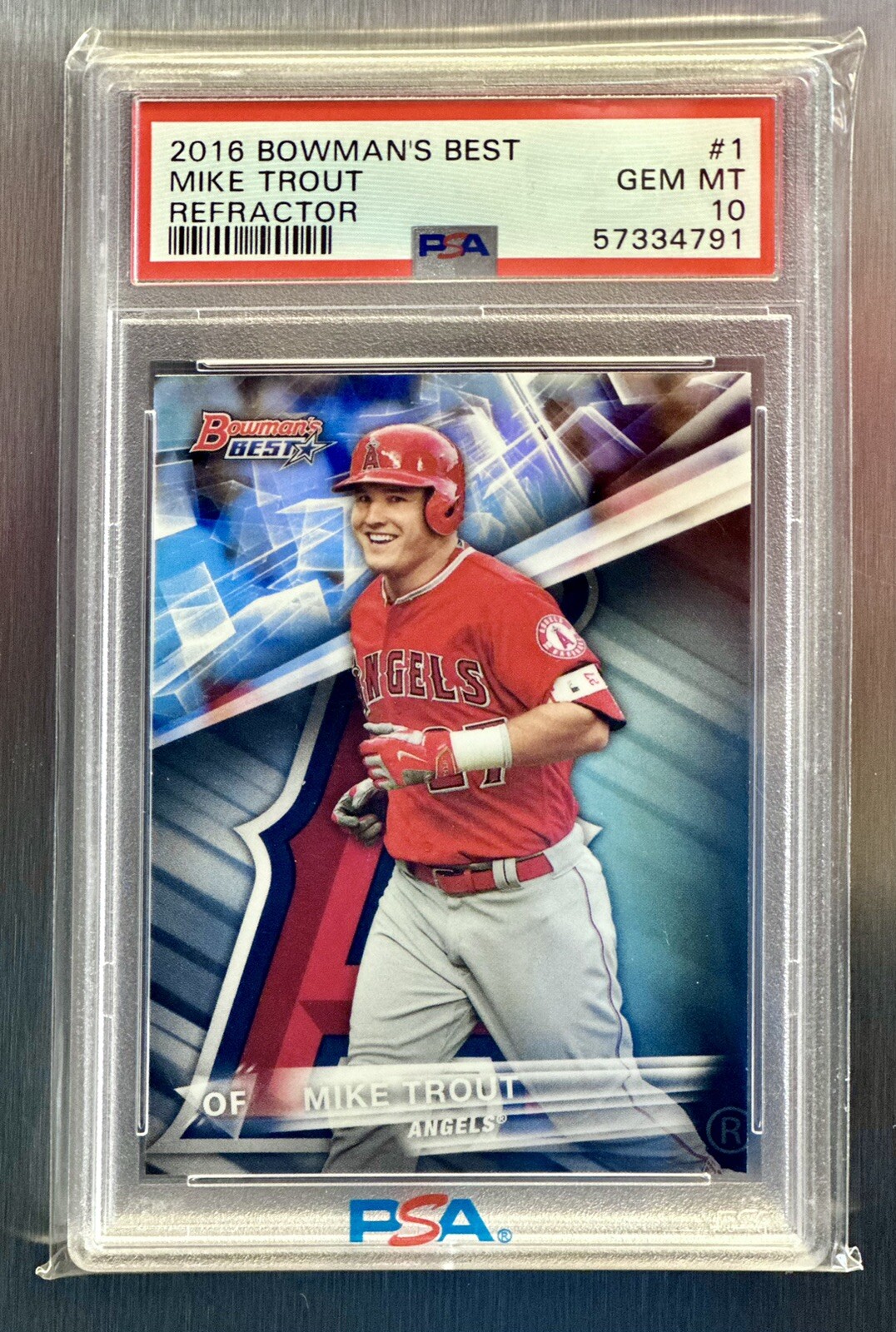 2016 Bowman's Best Mike Trout PSA 10 GEM MT #1 Refractor | eBay
