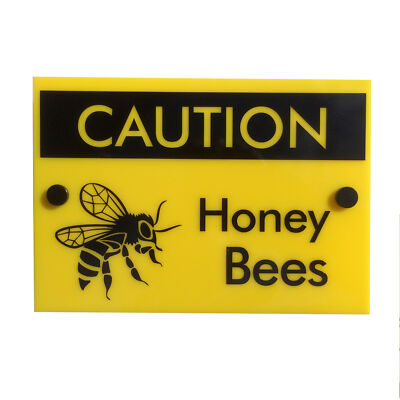 Bee Keeping Warning Sign Caution Honey Bees Hive Protection Equipment ...