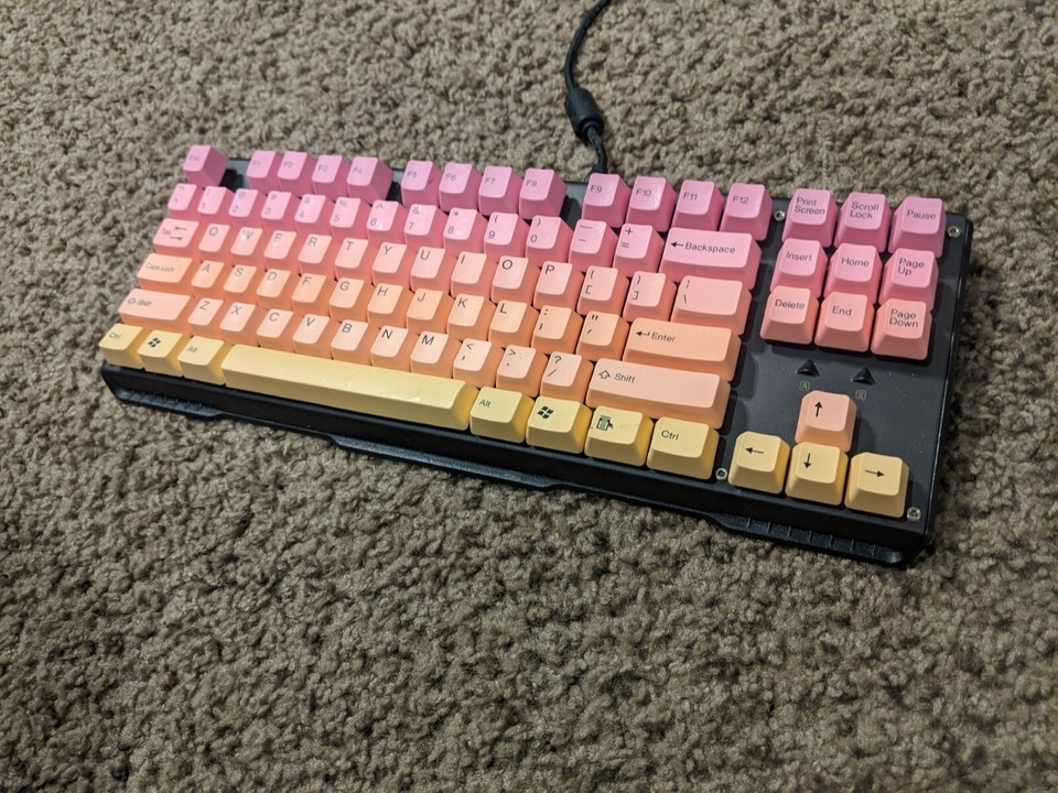 Tai Hao PBT Double ShotSet Sunshine US ANSIISO TKL Keycap Set NO ...