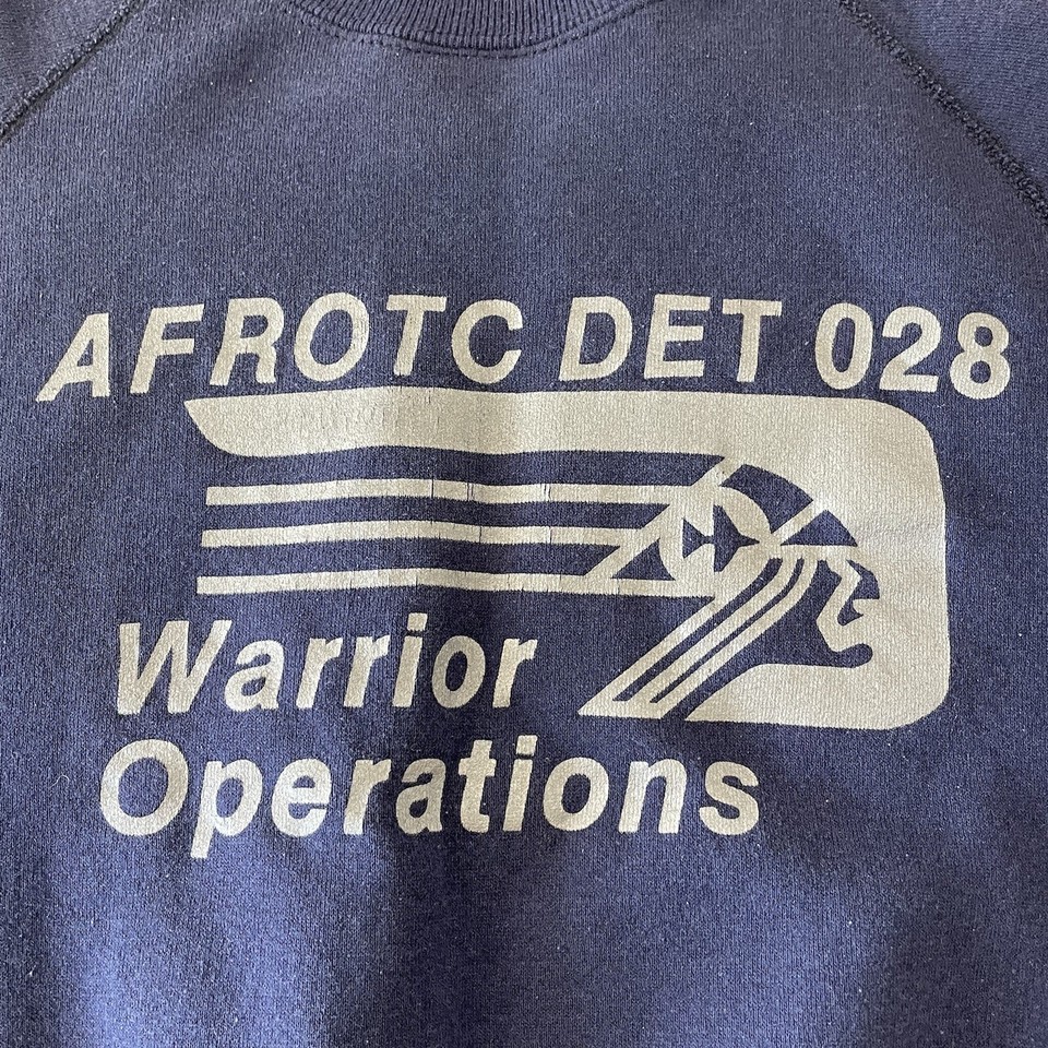 Vintage AFROTC Det 028 Warrior Operations Pullover Crewneck Sweatshirt ...