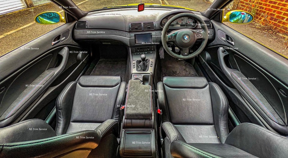 BMW 3 SERIES E46 M3 E46 ALCANTARA DASH TRIM SET STRIP COVER ALPINA M ...
