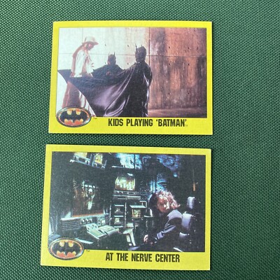 TOPPS BATMAN (1989 Series 2) #221 "KIDS PLAYING BATMAN" + #254 Trading ...
