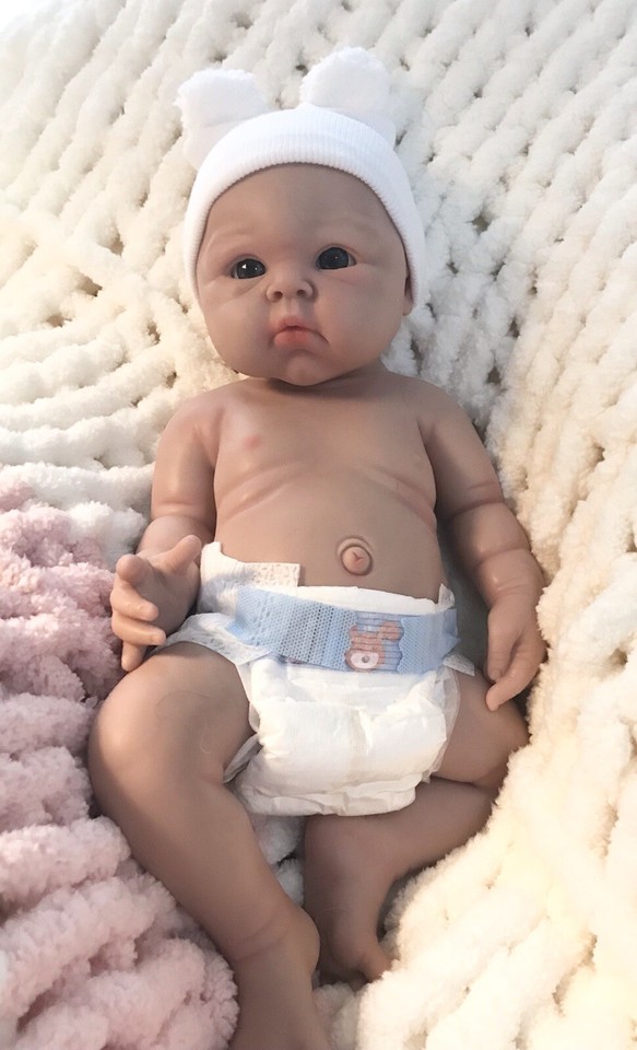 19” Full Silicone Reborn Baby Girl 7 lbs Newborn Doll Soft Floppy ...