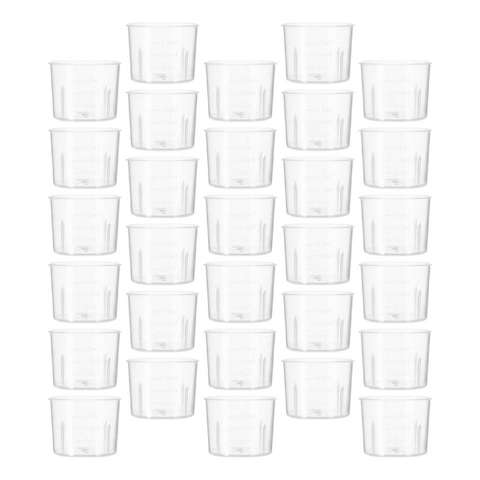 200 Pcs Measuring Cup Chemical Cups Mixing with Clear Scale Beaker ...