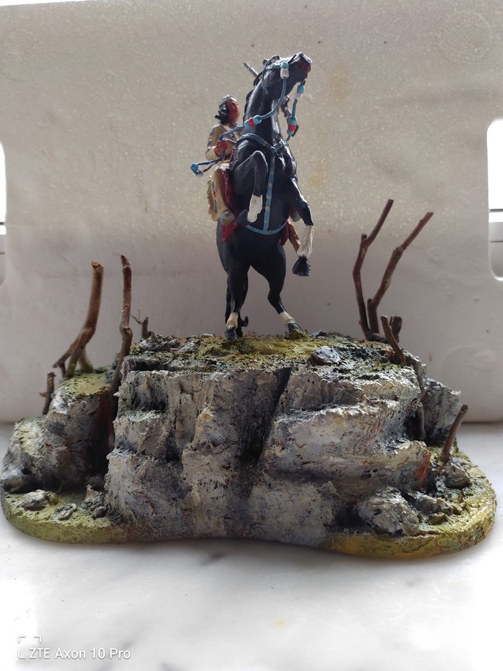 Elastolin Lineol Masse 7 Cm Wildwest Indianer mit Pferd Winnetou Karl ...