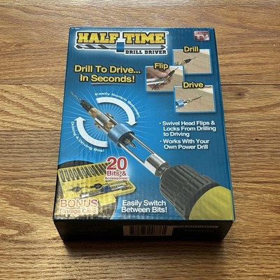 Half Time Drill Driver Set Multi Function Screwdriver with Bonus Case New in Box | eBay