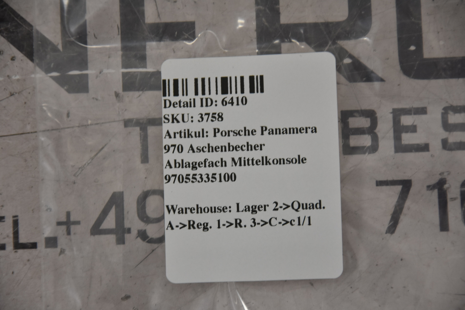 Porsche Panamera 970 Cendrier Étagère Console Centrale 97055335100 | eBay