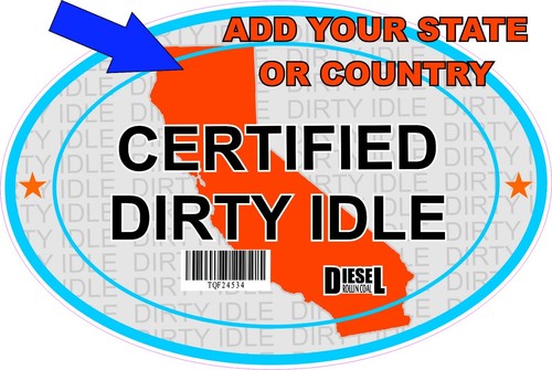Certified Dirty Idle Sticker not Clean Idle Sicker CUSTOM YOUR CHOICE ...