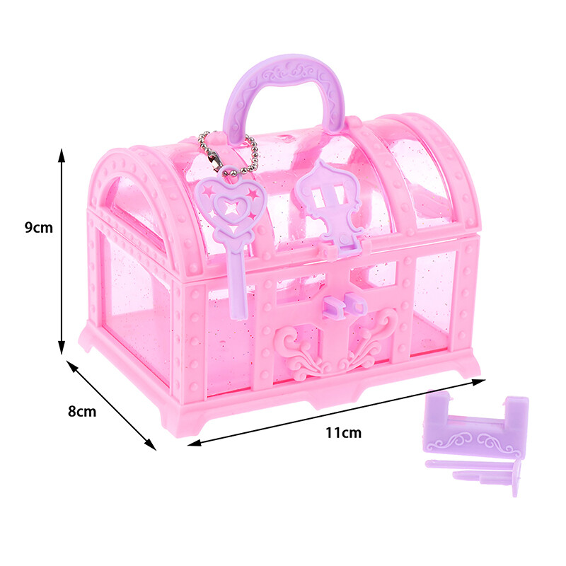 Treasure Box Mini Jewelry Storage Case Little Girls Makeup Gift ...