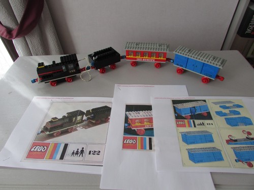 Lego vintage train 122/ wagons 123/124 | eBay