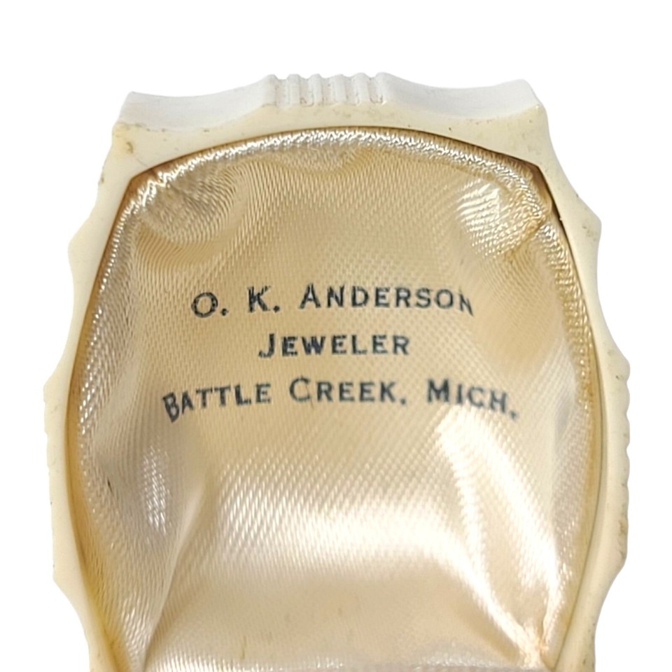 Vintage USA Celluloid Presentation Ring Box Art Deco Ivory Anderson ...