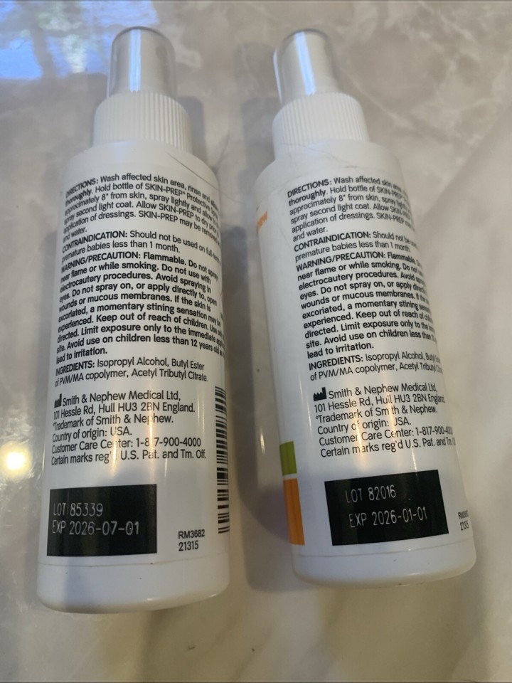 1 Bottle Of Smith & Nephew Skin Prep Spray 4 Fl Oz Ref 420200 Exp 2026 ...