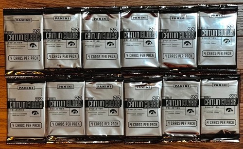 12 CAITLIN CLARK EXCLUSIVE PANINI HOBBY BOX PACKS ~ WITH POSSIBLE GOLD ...