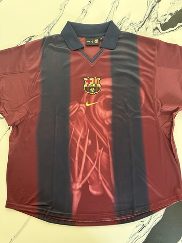 NEW XL - TRAVIS SCOTT CJ X NIKE X FC BARCELONA RETRO 2000/01 SKELETON JERSEY | eBay