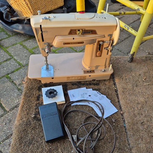 SINGER 403-A Slant-O-Matic Sewing Machine Vintage Heavy Duty ...