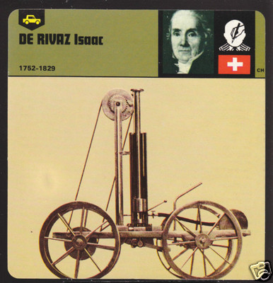 ISAAC DE RIVAZ Internal Combustion Engine HISTORY CARD | eBay