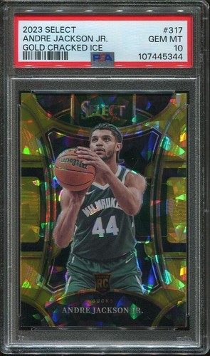 2023 Andre Jackson Jr. Rookie Card PSA 10 Panini Select Gold Ice /10 ...