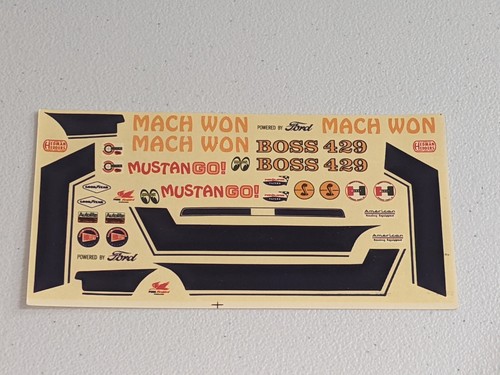 Vintage AMT Mach Won Mustang Funny Car Model Decal Sheet T341-225 ...