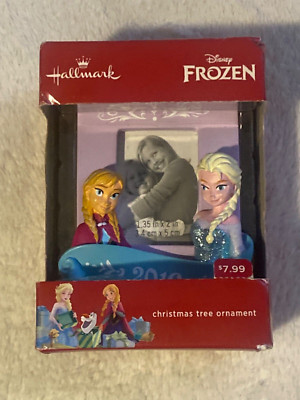Hallmark 2016 Disney Frozen Anna and Elsa Christmas Tree Ornament Frame ...