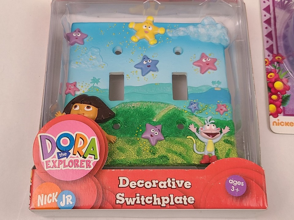 Dora the Explorer Kids Bathroom Decor Shower Curtain Hooks Rings Tap ...