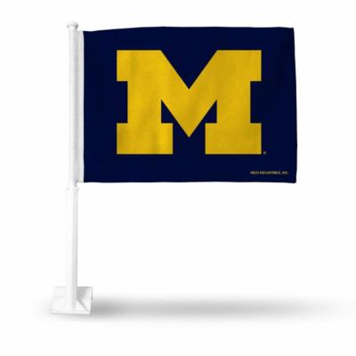 Michigan Wolverines Car Flag [NEW] NCAA Truck Auto Banner Decal Rico | eBay