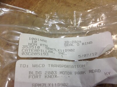 4 3D2824 GENUINE CAT O-Ring OIL DRAIN & LEVEL PLUG O Ring Caterpillar ...