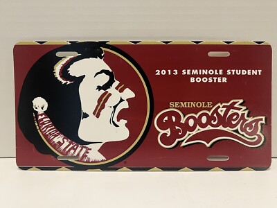 2013 Florida State Seminoles FSU Student Booster License Plate Tag Nat ...