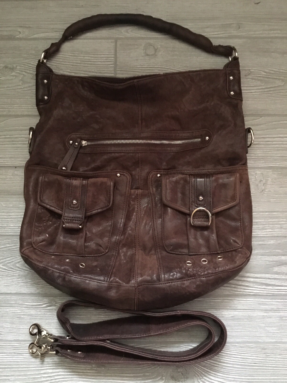 Junior Drake Handbag -Satchel Brown Soft Leather Removable Strap. | eBay