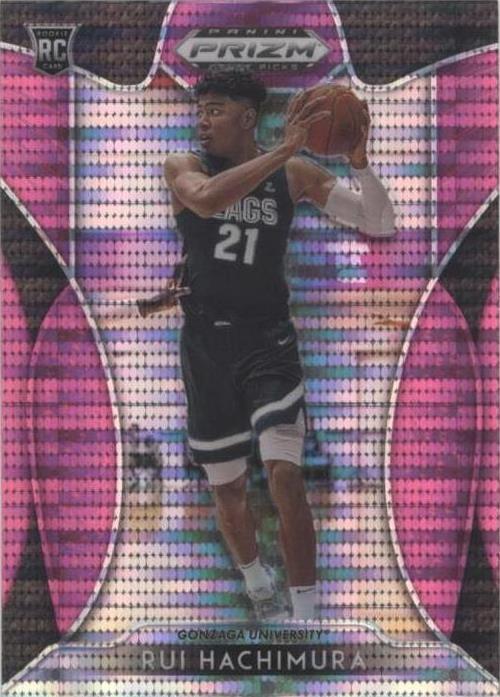2019-20 Panini Prizm Draft Picks - Rui Hachimura #73 Pink Pulsar Prizm ...