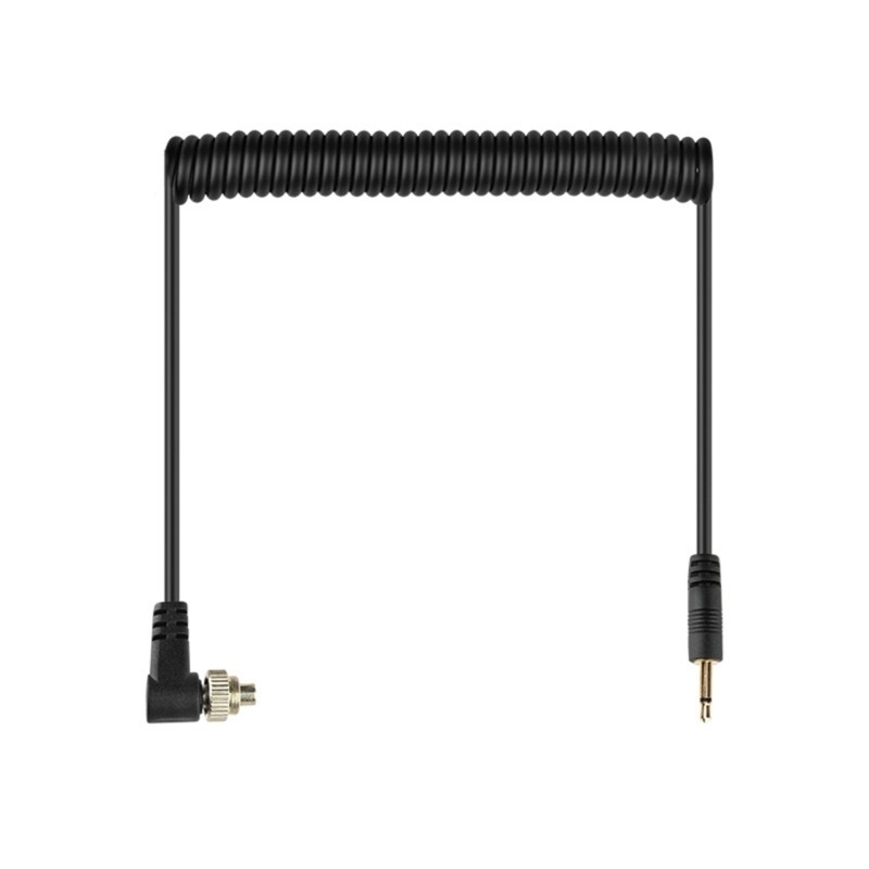 Camera Flash Sync Cable, Extended Coiled Wire with Screw Lock for Flash ...